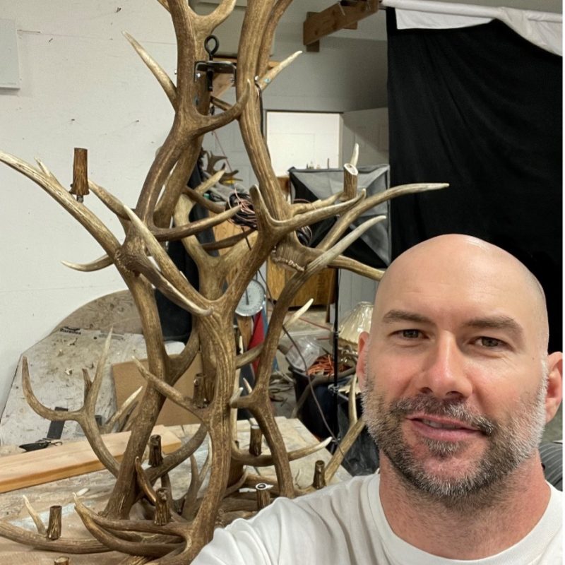Selway Elk Antler Chandelier – Two-Tier Rustic Elegance for Large ...