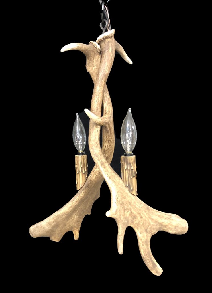 Heron Fallow Deer Antler Chandelier – Modern Rustic Elegance | $495+